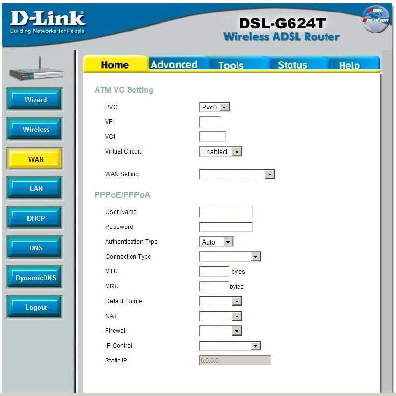 D-Link DSL G624T manuale configurazione adsl