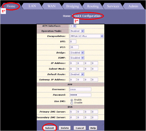 Dynalink RTA 100 Manuale configurazione Adsl