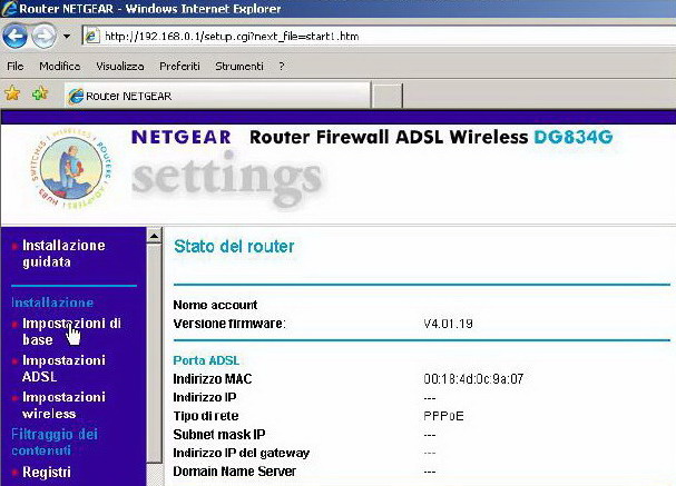 NETGEAR DG834 Manuale Configurazione Adsl