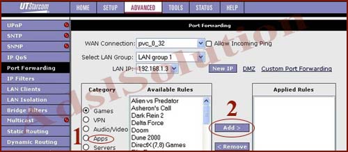 Utstarcom UT300R2U aprire porte emule